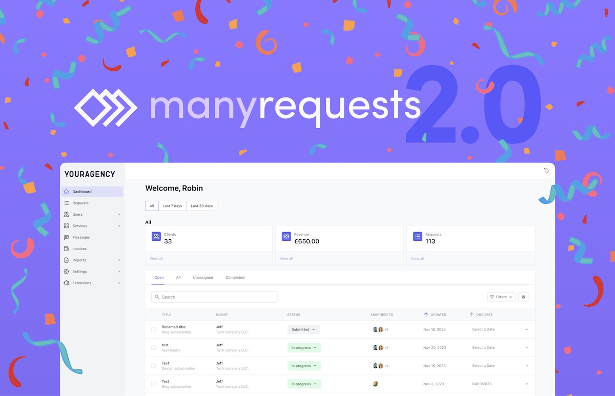 Client Portal Software For Agencies - ManyRequests